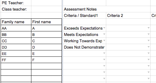 Ben's PE musings: My perfect class register with a Random Team Maker