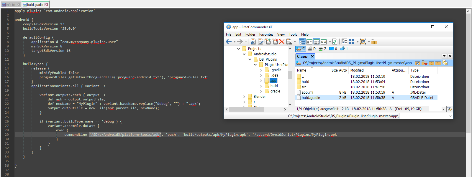 Creating DroidScript Plugins on Desktop PC with Android Studio
