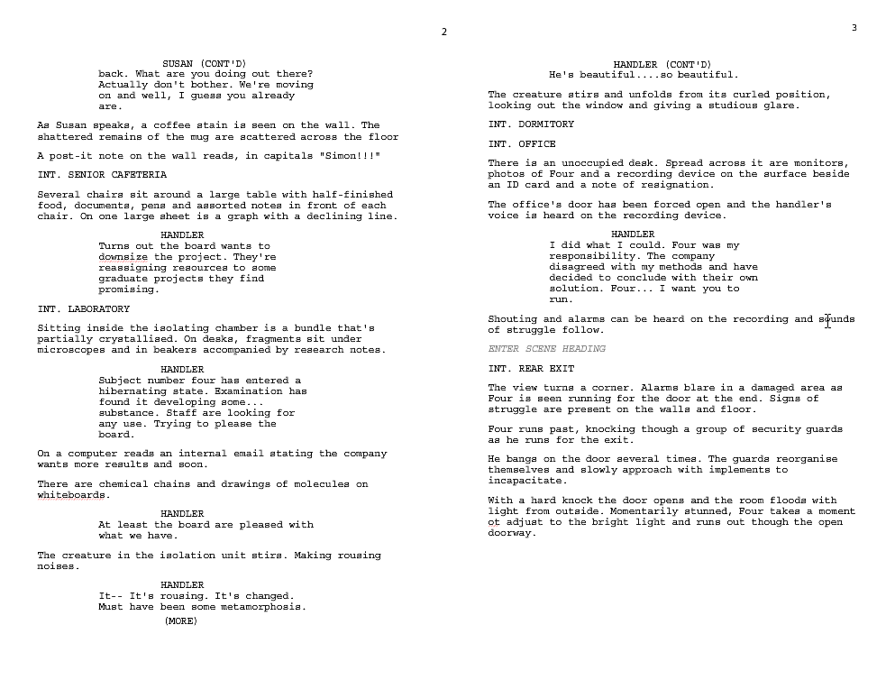 Mark Stamp - Digital Design: Major Project Draft Script: Pacing ...