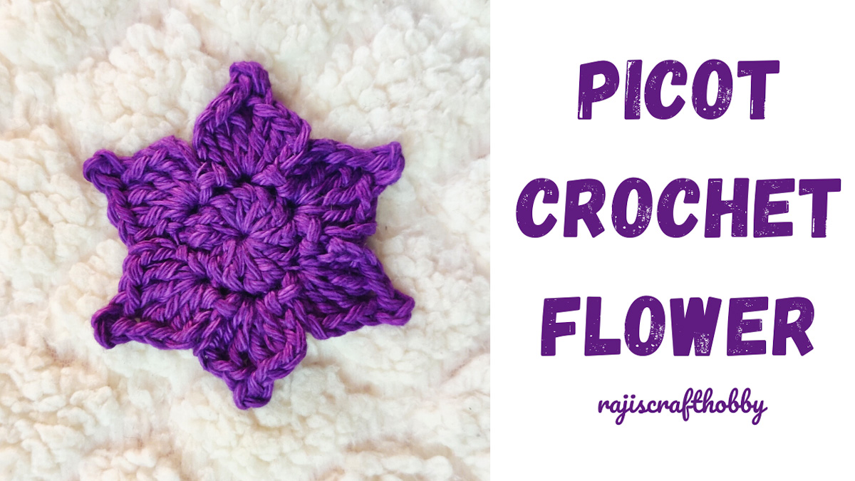 Raji's Craft Hobby: Picot Crochet Flower