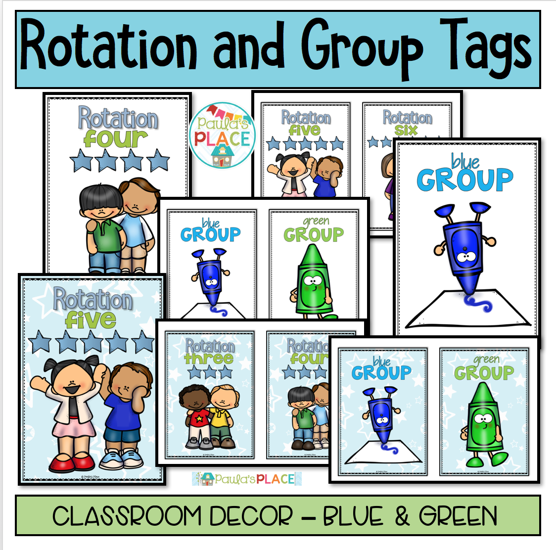 Paula's Place Teaching Resources: Classroom Decor Mega Bundle - Blue ...