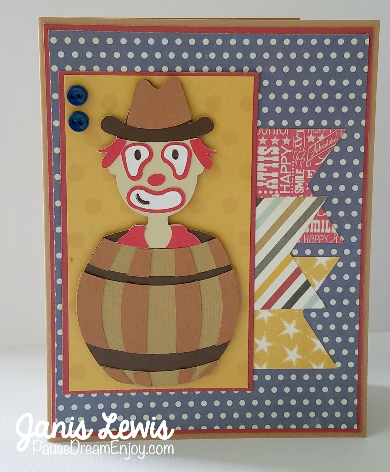 Pause Dream Enjoy: Rodeo Clown Card