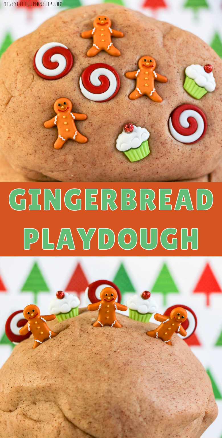 Gingerbread playdough - Messy Little Monster