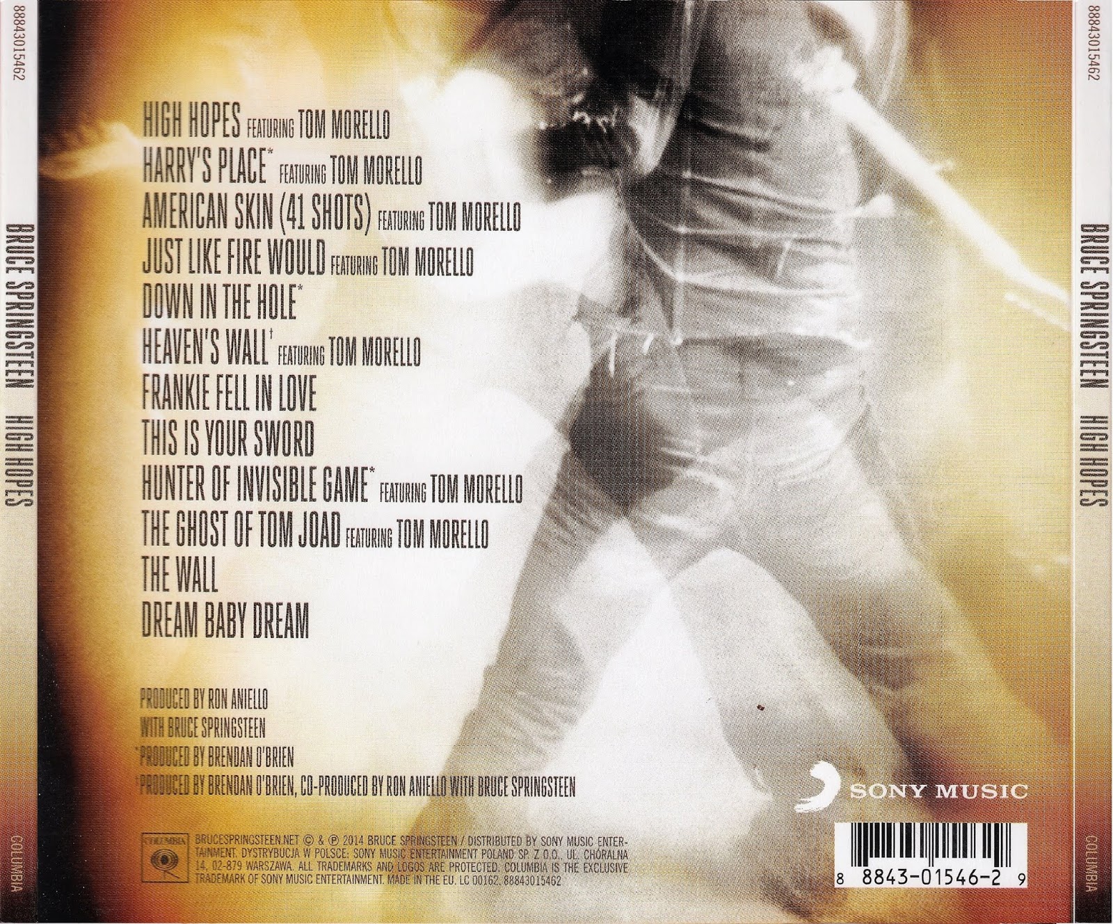 Classic Rock Covers Database: Bruce Springsteen - High Hopes - Released ...