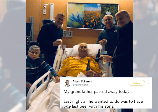 Dying dad shares last moment with a bottle of beer to his sons went ...