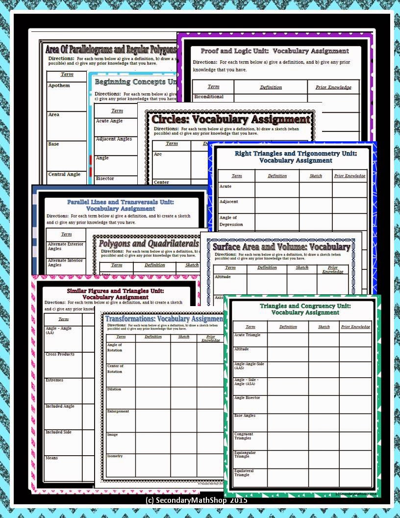 The Spectacular World Of Secondary Math: Why I Do Vocabulary ...