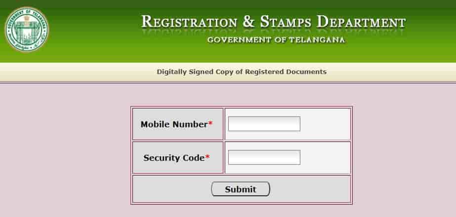 Download Certified Copy of Registration Document Online - Telangana ...