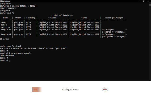 1 Program To Create And Delete Postgresql Database ~ Coding Atharva