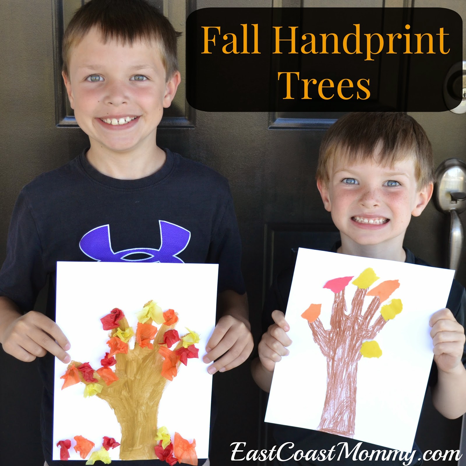 East Coast Mommy: Simple Handprint Trees for Fall