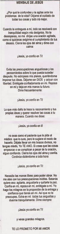 Poesías, oraciones, cuentos...: CONVERSACIÓN CON JESÚS DE LA MISERICORDIA DURANTE 30 DÍAS