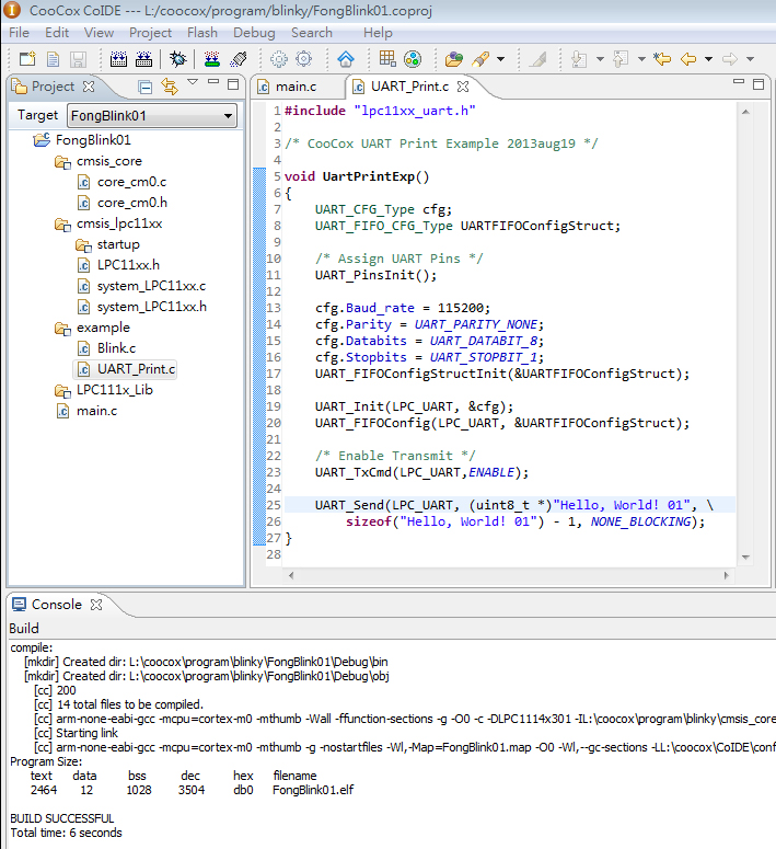 FongArm: CooCox UART testing