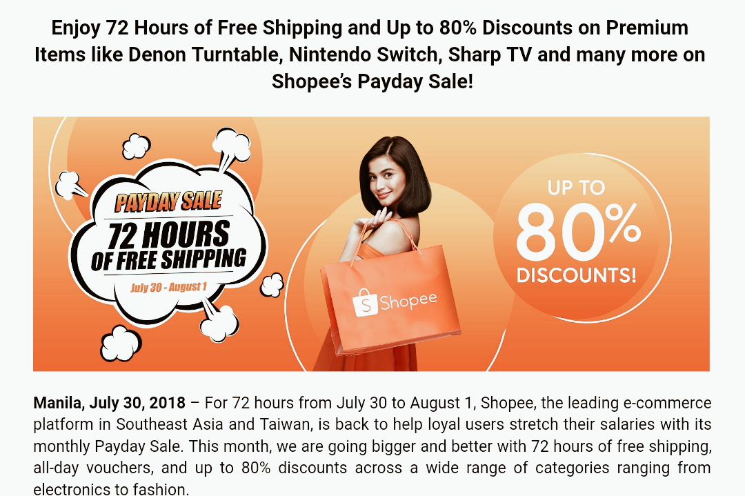 Shopee PayDay Sale featuring Shopee Gadget Zone | Aci Girl
