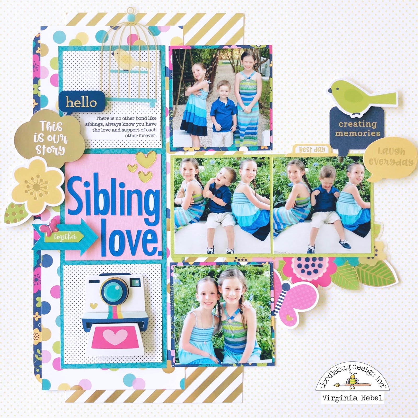 Doodlebug Design Inc Blog: Sibling Love Layout & Sketch | with Virginia