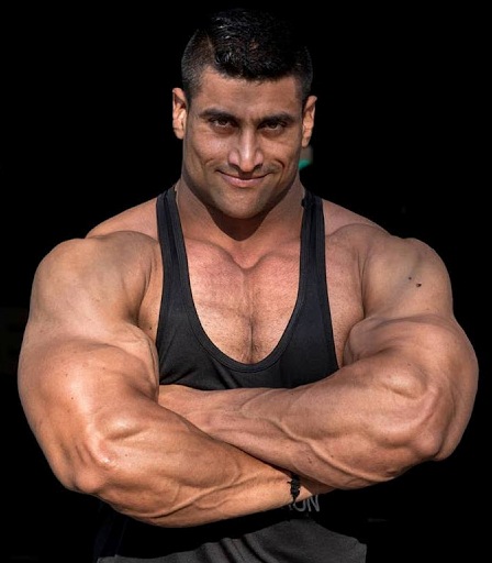 world bodybuilders pictures: bharti meaty muscles builder Anuj Kumar