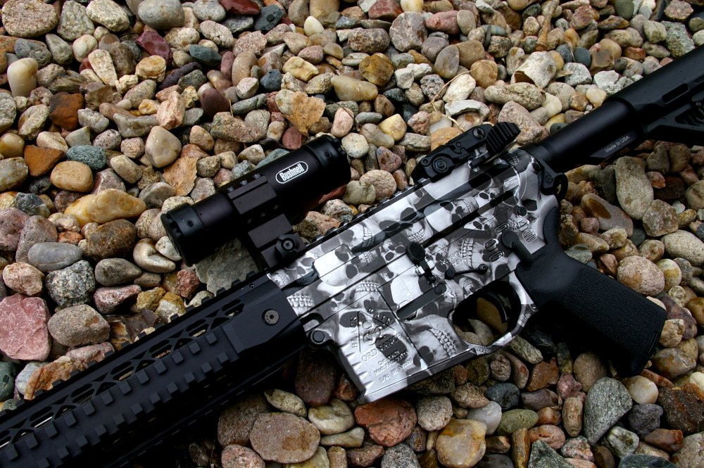 Custom Ar 15 Skull Paint