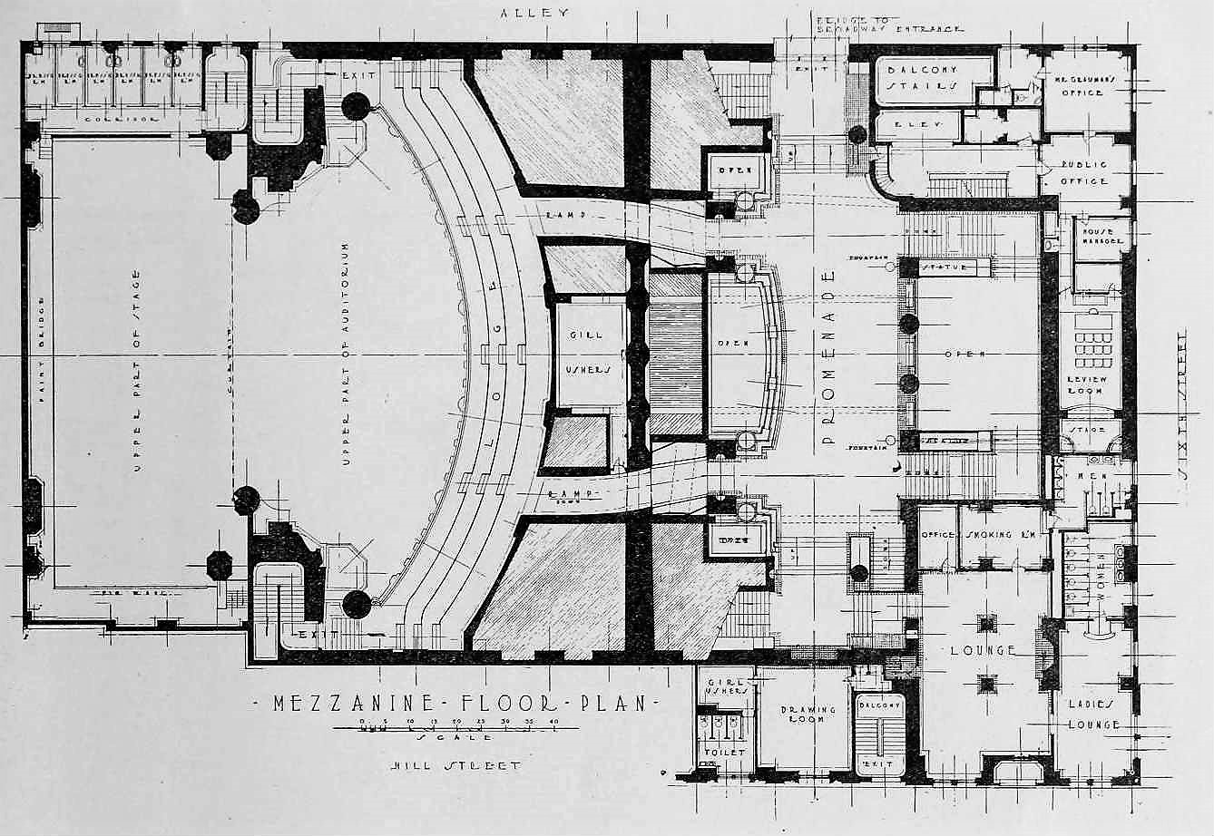 Los Angeles Theatres: Metropolitan/Paramount Theatre: lobby areas