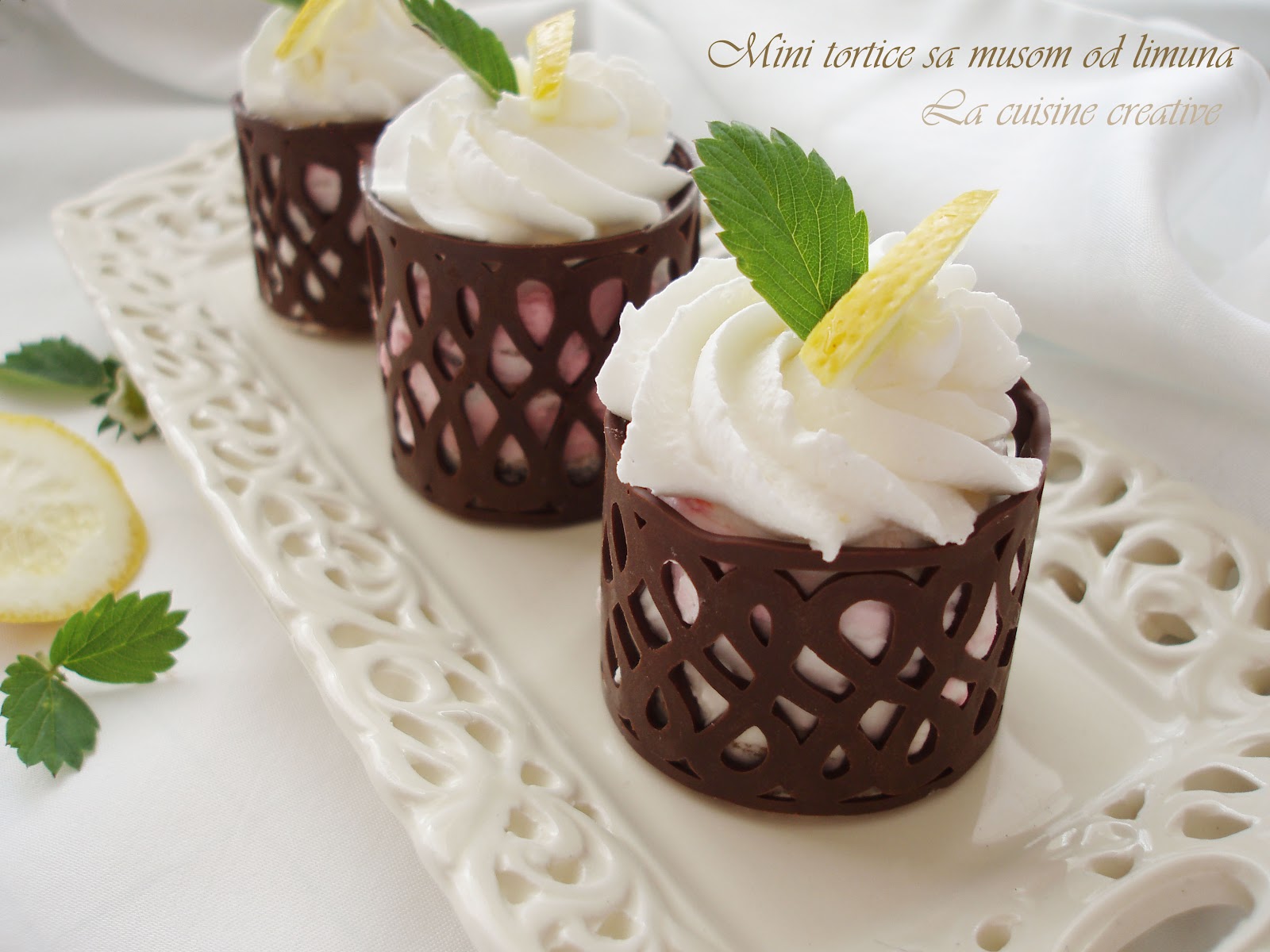 La cuisine creative: Mini tortice sa musom od malina i limuna