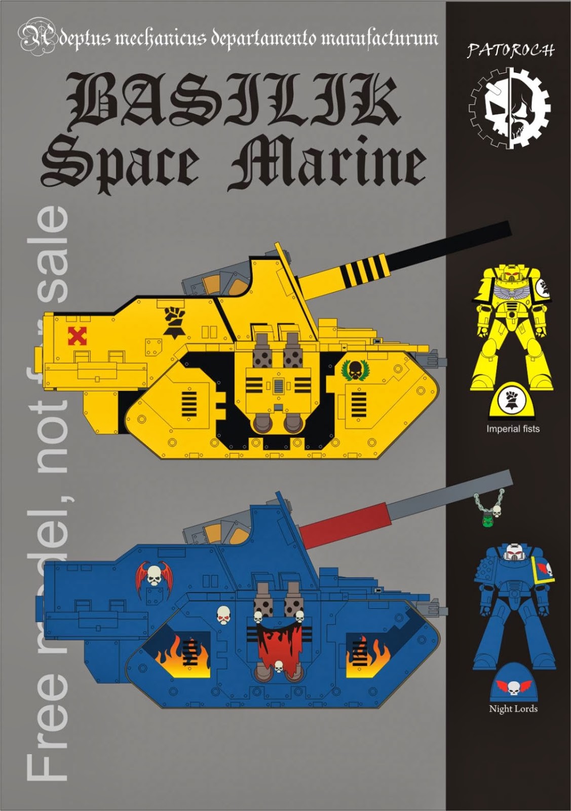 Paper Wargames: 40K Space Marine Basilik