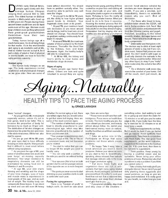 ALAM MO BA 'TO? (Do You Know This?): Aging Naturally: Healthy Tips to ...