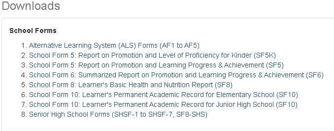 School Form 10 Template for Elementary, Junior High School and Senior ...