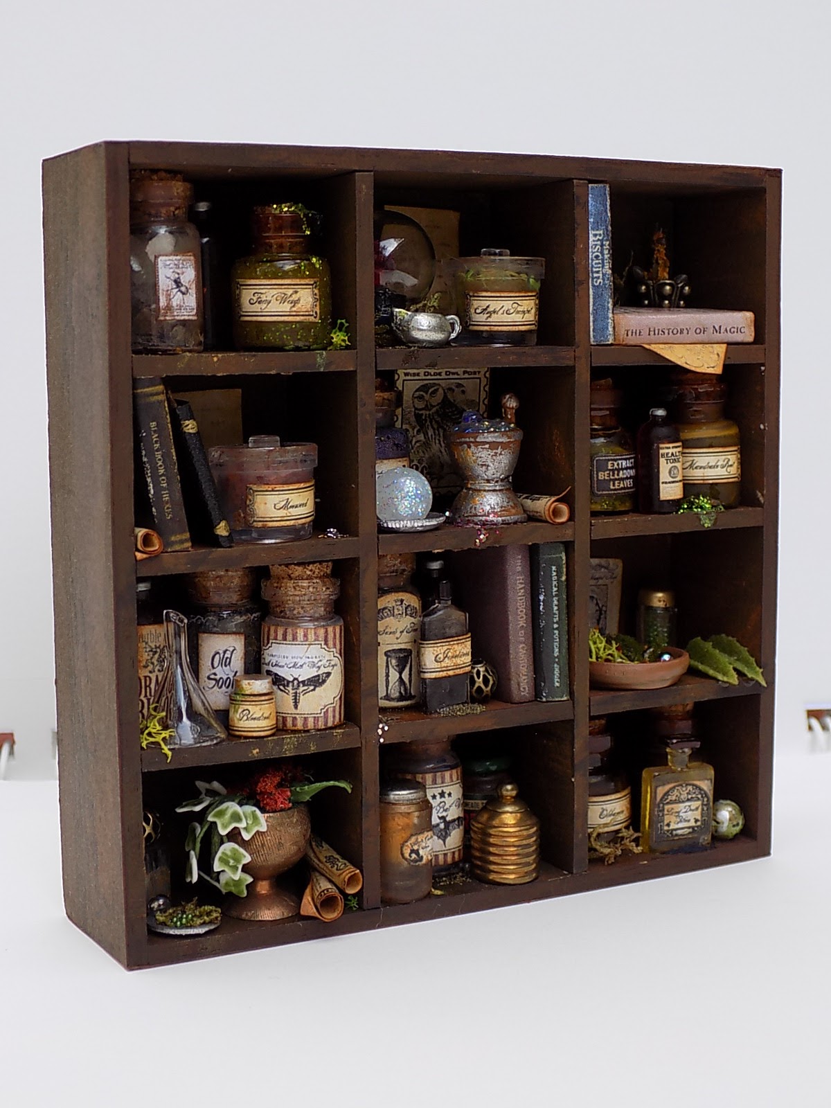 flew the coop: Mini Potions and Herbology Cabinet