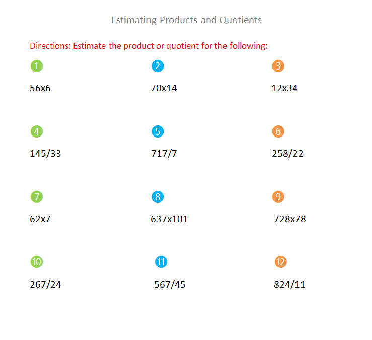 Bro and Sis Math Club: Estimating Products and Quotients