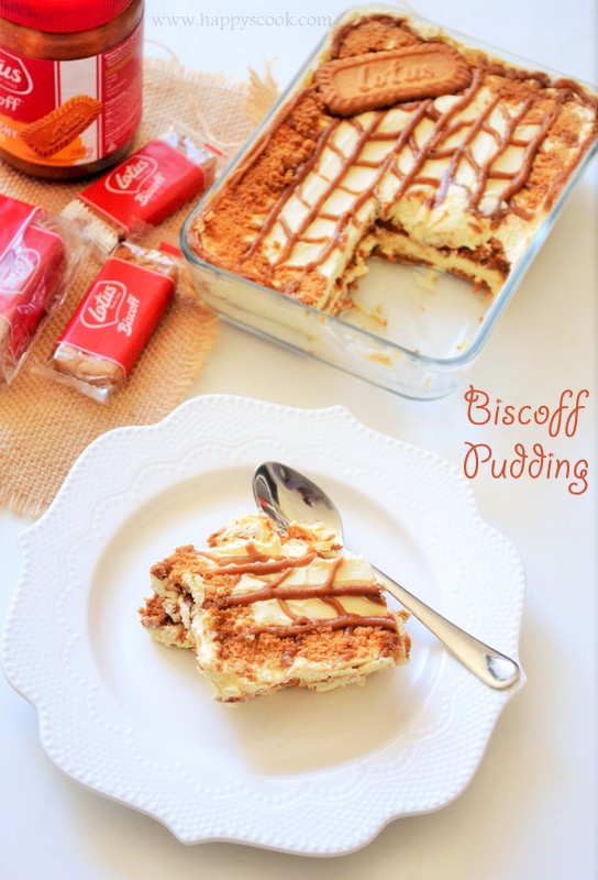 Lotus Biscoff Pudding Recipe | Lotus Biscoff Biscuit & Cream Pudding ...