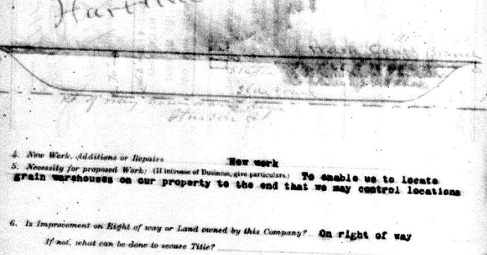 Big Bend Railroad History: 1901 NP AFE Hartline Side Track Move