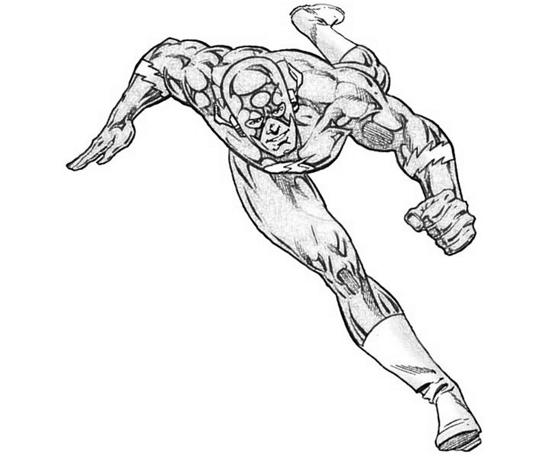 The Flash Running Coloring Pages