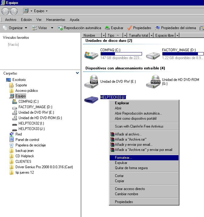 "Ensamblar y configurar equipo de cómputo": Formateo de Dispositivos de ...