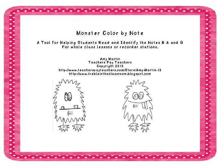 Treble in the Classroom: Monster B A G Recorder Stations