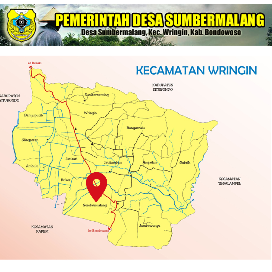 Peta Desa | Desa Sumbermalang – Kec.Wringin – Kab. Bondowoso