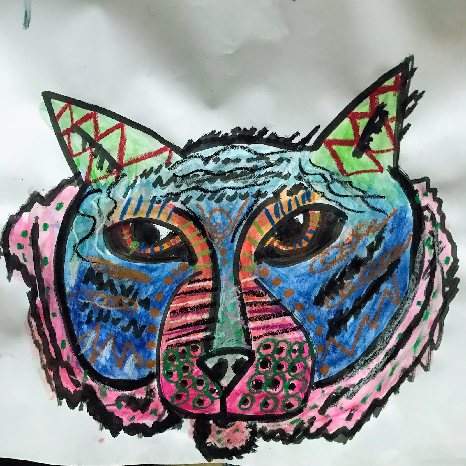 Elements of the Art Room: 4th grade Dean Russo inspired Bengal Tiger