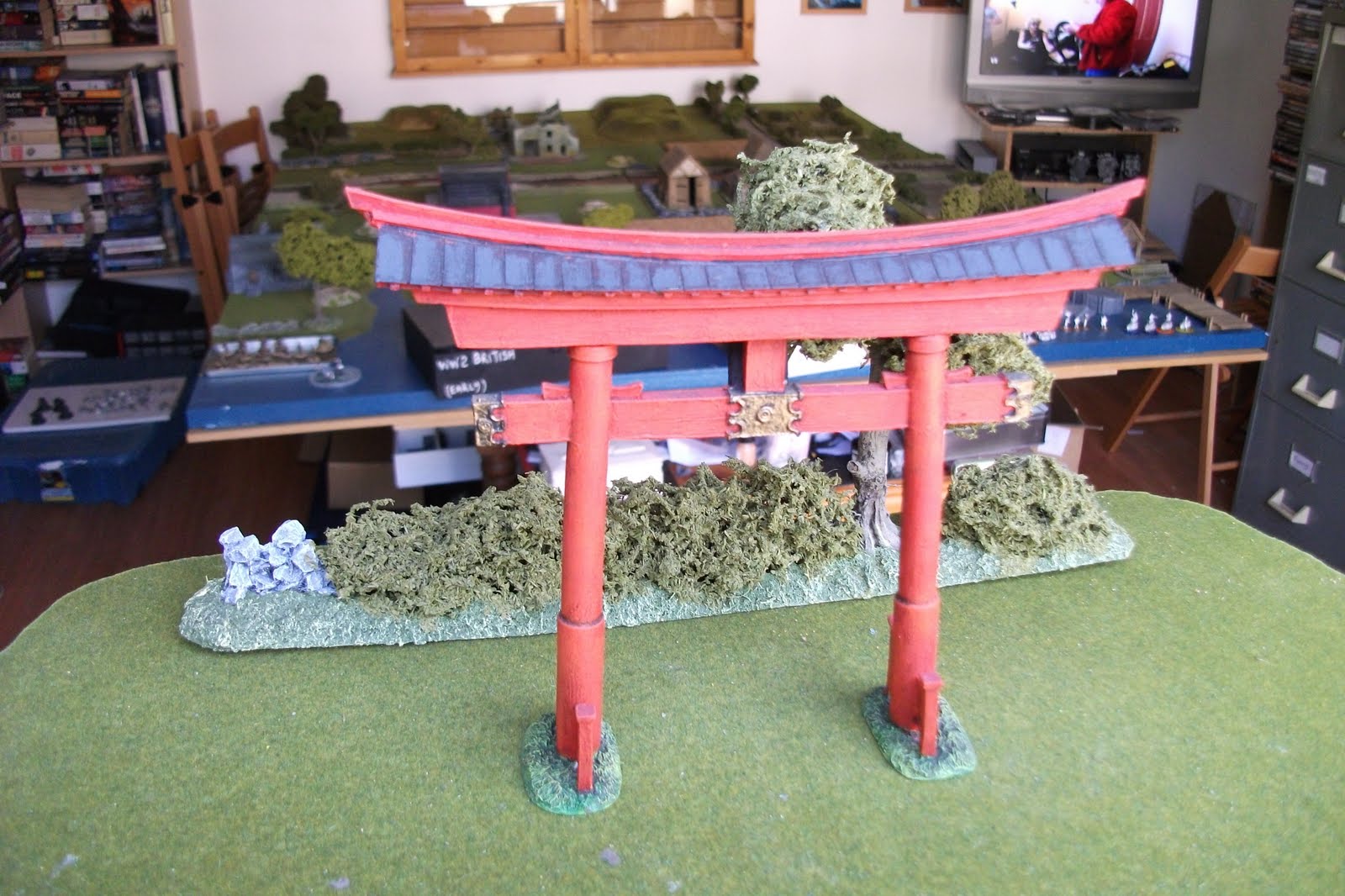 The Angry Lurker: 28mm Samurai Period Painted Japanese Shrine Torii Arch.