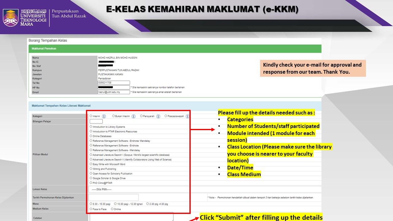 Online Information Literacy Class LMS 301 (eKKM) - Perpustakaan UiTM