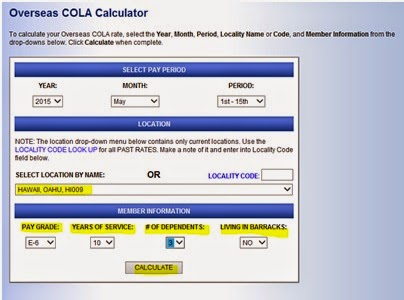 The Navy's Grade 36 Bureaucrat: Hawaii COLA to drop significantly