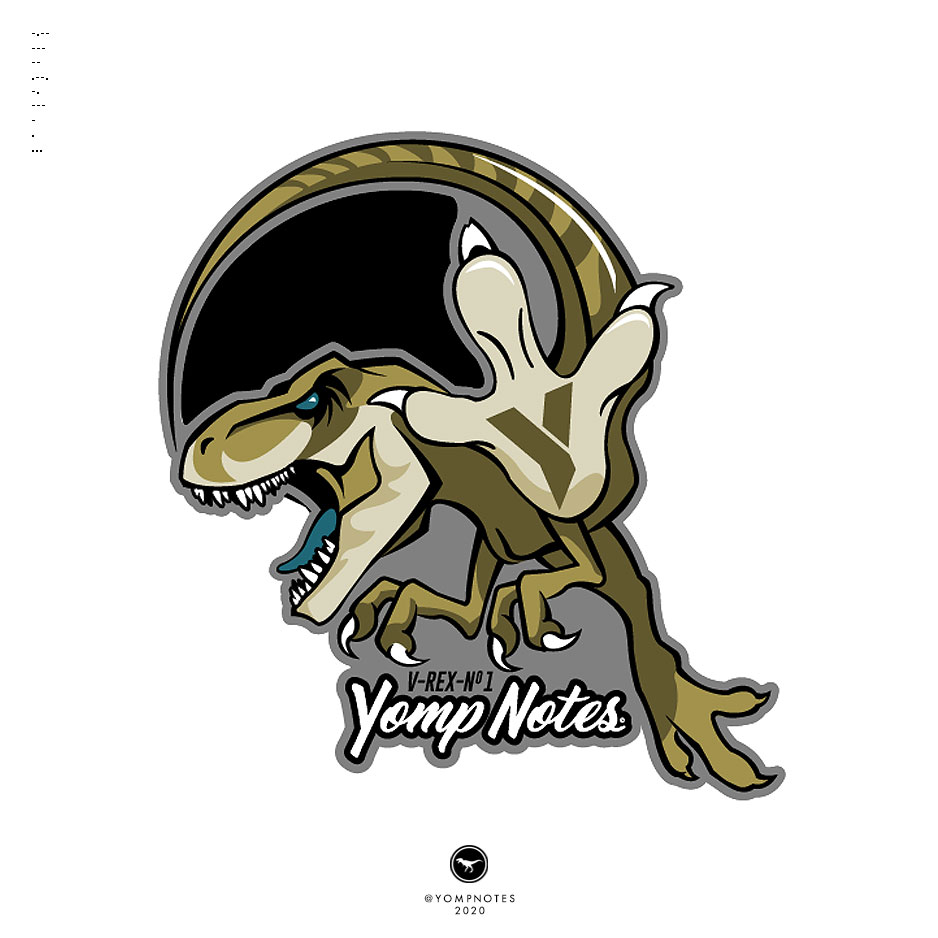 YOMPOSAUR V-REX-Mk1 - Decal / Sticker.