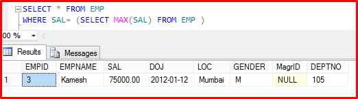 Bala Krishnas Msbi Blog Sql Server Sub Query