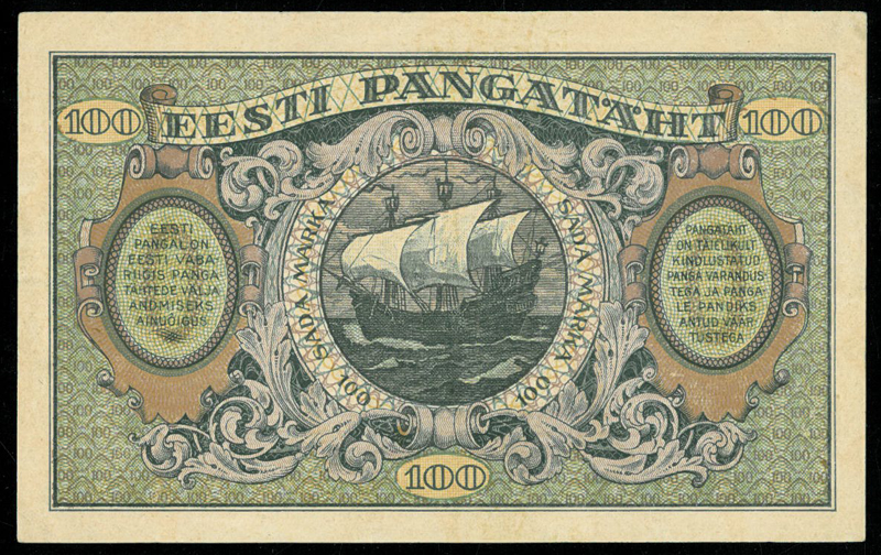 Estonian paper money 100 Marka banknote 1922|World Banknotes & Coins ...