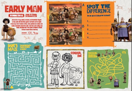 MomAgain@40: Early Man releasing 2018 A.D. - Free Activity Sheet