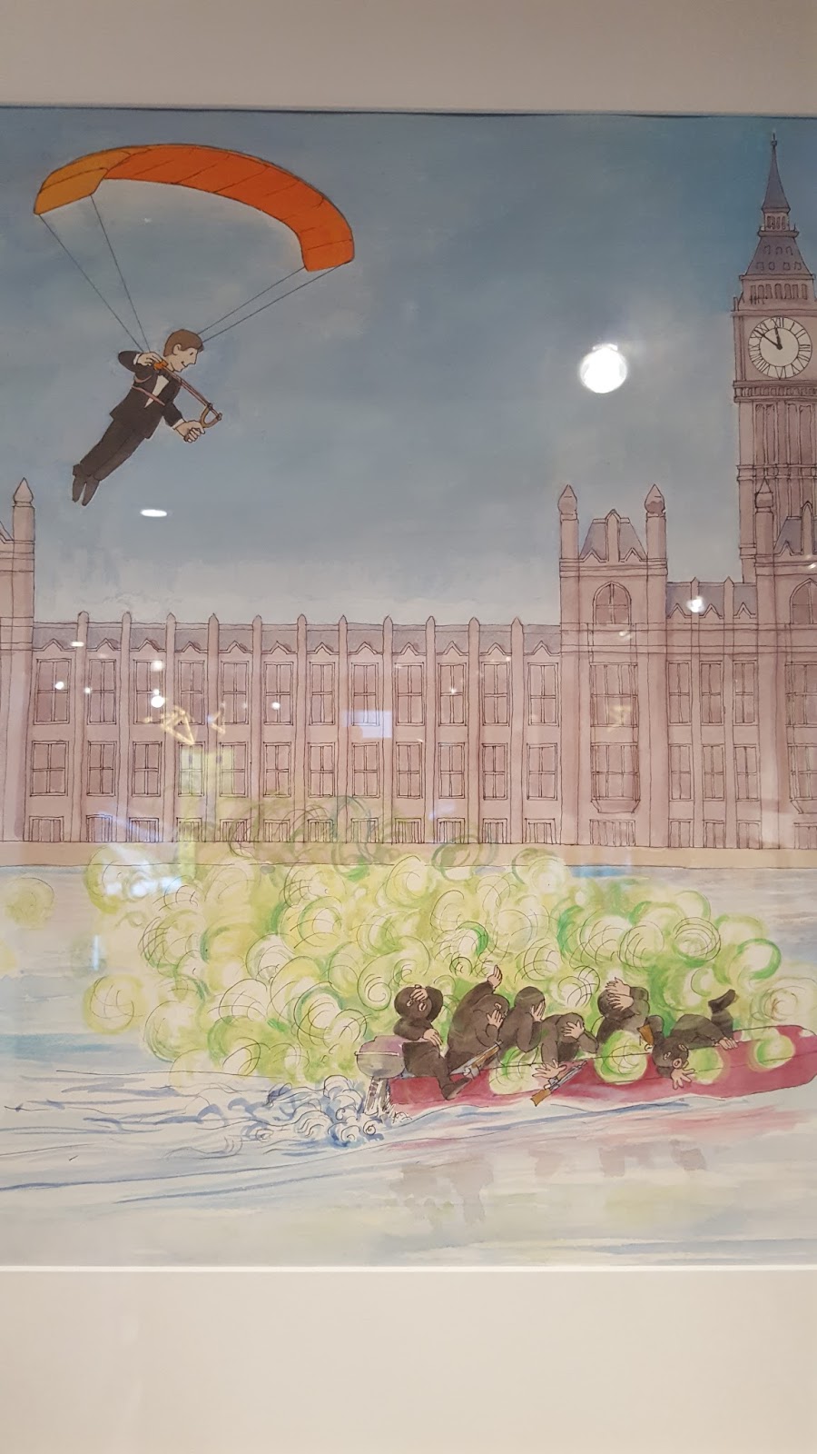 Evans is a place on Earth: As if by magic the shopkeeper appeared.