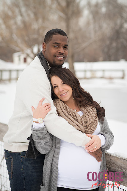 Here are some of my favorite shots from their magical, snowy maternity ...