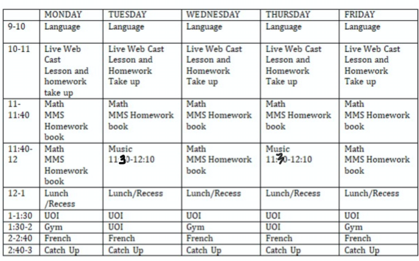 Ms. Cass's Grade 5 Class