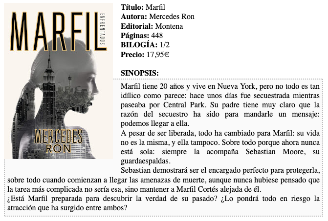 Reseña Marfil de Mercedes Ron - Srta Books