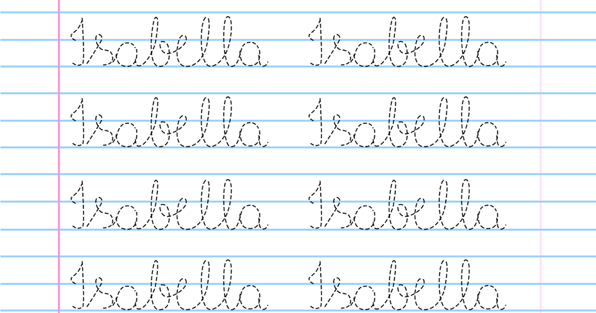Mas é Lógico : Atividade nome pontilhado para cobrir Isabella + arquivo ...