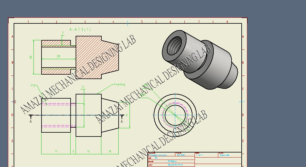 Mechanical Designing Engineering Lab: 2D & 3D drawings & 3D modeling ...