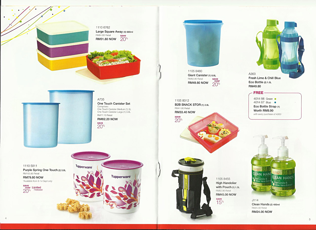 TUPPERWARE CREATIVE DESIGN: SEPTEMBER SUPER SAVINGS