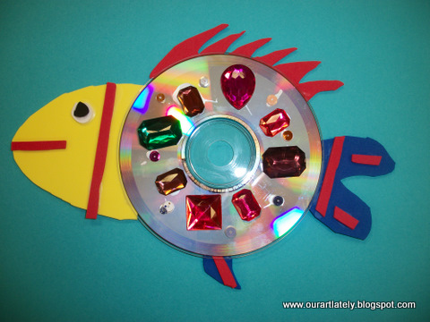 we heart art: Recycled CD Fish