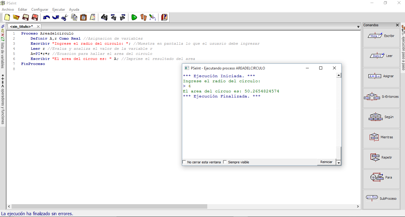 Tareas Realizadas: Pseudocodigo en Pseint
