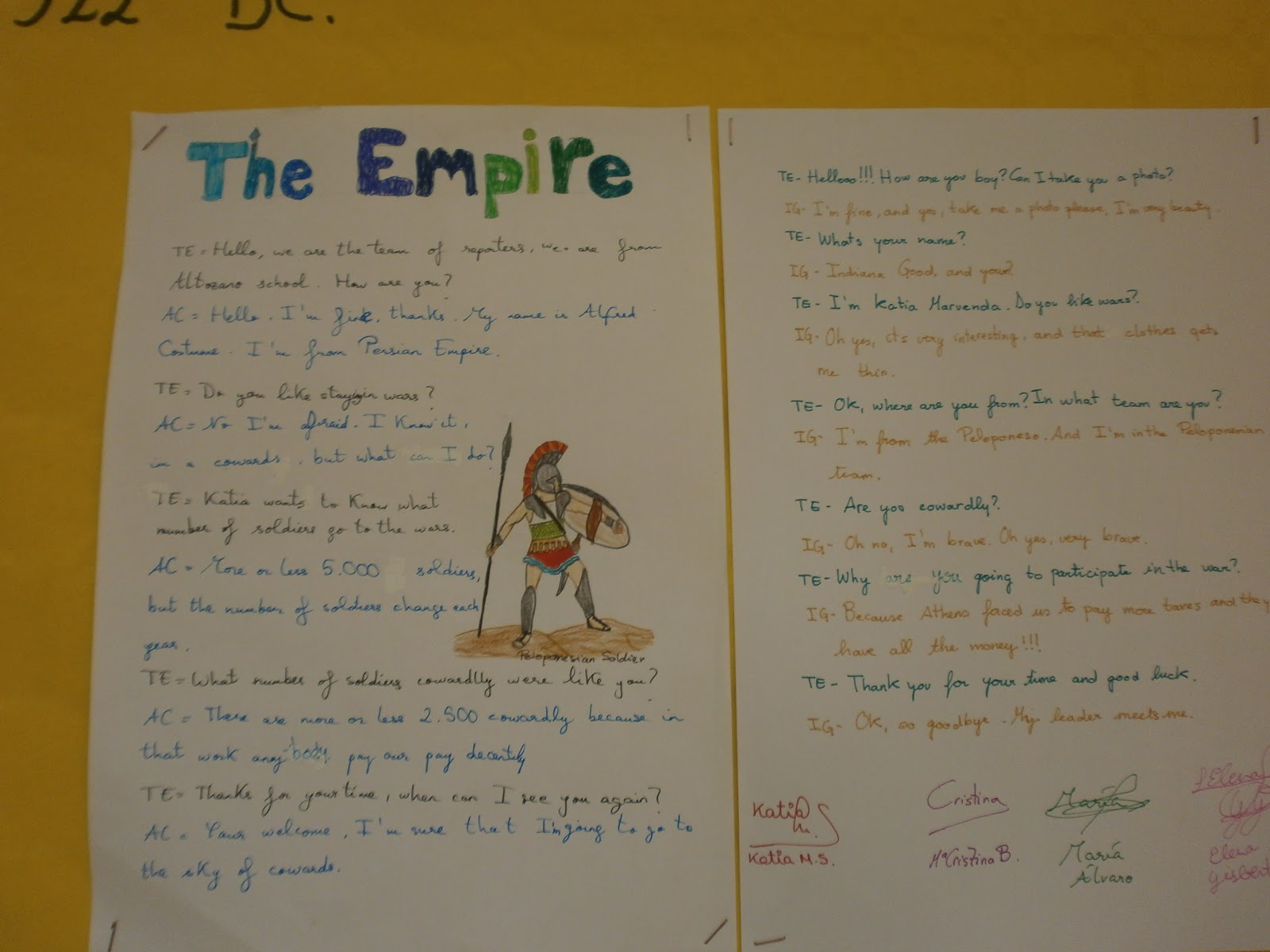 Altozano Social Science: Ancient Greece Newspaper Project